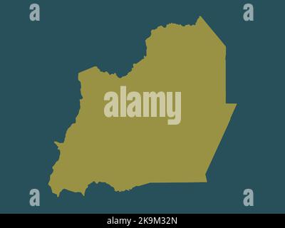 Machinga, district of Malawi. Solid color shape. Locations and names of ...