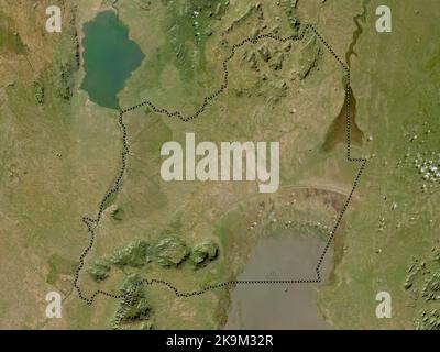 Machinga, district of Malawi. Low resolution satellite map. Locations ...