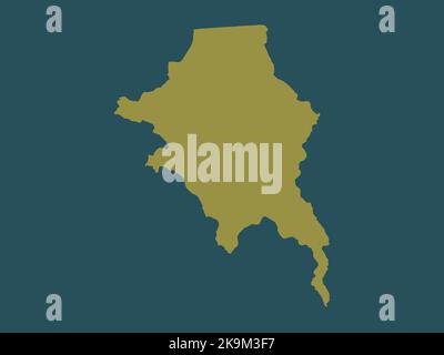 Mchinji, district of Malawi. Solid color shape. Corner auxiliary ...