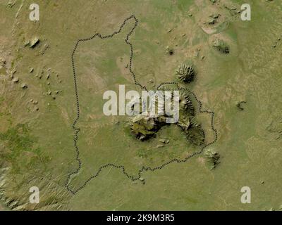 Mulanje, district of Malawi. Low resolution satellite map. Corner ...