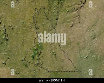 Mwanza, district of Malawi. Low resolution satellite map. Locations of ...