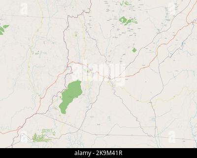 Mwanza, district of Malawi. Open Street Map. Locations of major cities ...