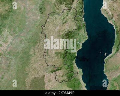 Mzimba, district of Malawi. High resolution satellite map. Locations of ...