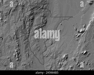 Neno, district of Malawi. Elevation map colored in wiki style with ...