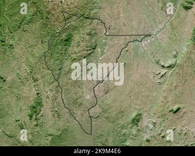 Neno, district of Malawi. High resolution satellite map. Corner ...