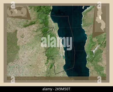 Nkhotakota, district of Malawi. High resolution satellite map ...