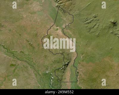 Nsanje, district of Malawi. Low resolution satellite map. Locations and ...