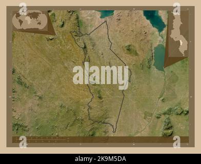 Ntcheu, district of Malawi. Low resolution satellite map Stock Photo ...