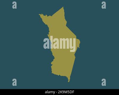 Ntcheu, district of Malawi. Solid color shape. Locations and names of ...