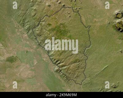 Thyolo, district of Malawi. Low resolution satellite map. Locations and ...