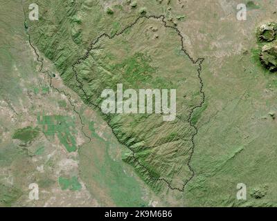 Thyolo, district of Malawi. High resolution satellite map. Corner ...