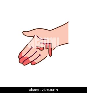 Bleeding from the hand color line icon. Injuries concept Stock Vector ...