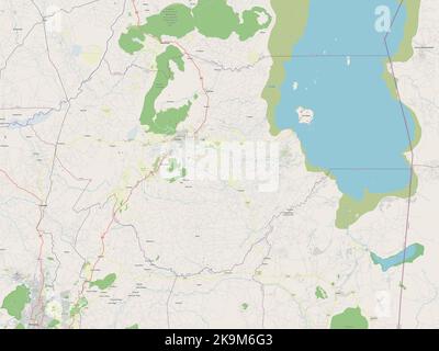 Zomba, district of Malawi. Open Street Map. Corner auxiliary location ...