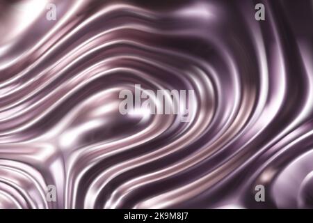 Silver liquid molten metal abstract wavy background with reflects Stock ...