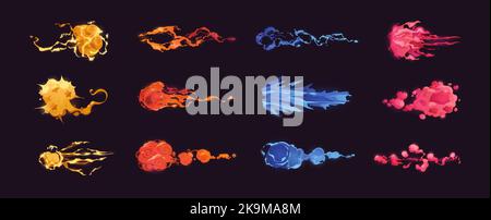 Beam laser effect for weapon or gun in game vector. Magic blaster ...