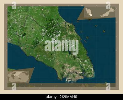 Johor, state of Malaysia. High resolution satellite map Stock Photo - Alamy