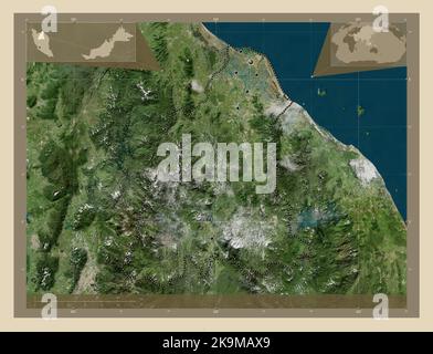 Kelantan, state of Malaysia. High resolution satellite map Stock Photo ...
