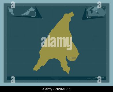 Shape of Labuan, federal territory of Malaysia, with its capital ...