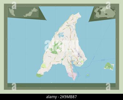 Labuan, federal territory of Malaysia. Open Street Map. Corner ...
