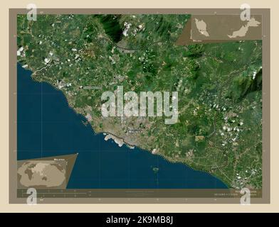 Melaka, state of Malaysia. High resolution satellite map Stock Photo ...