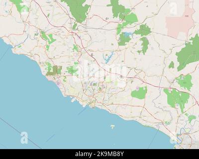 Melaka, state of Malaysia. Open Street Map. Locations and names of ...