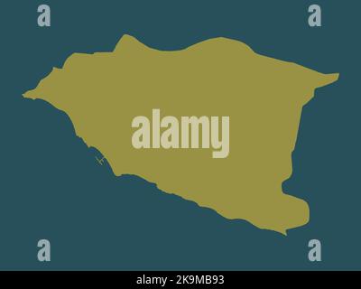 Melaka, state of Malaysia. Solid color shape. Corner auxiliary location ...