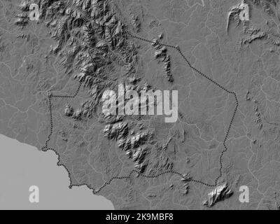 Negeri Sembilan, state of Malaysia. Elevation map colored in wiki style ...