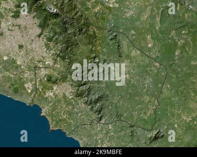 Negeri Sembilan, state of Malaysia. Low resolution satellite map ...