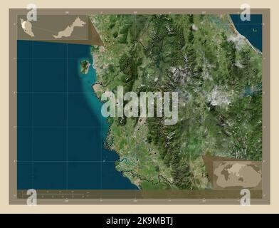 Perak, state of Malaysia. High resolution satellite map Stock Photo - Alamy