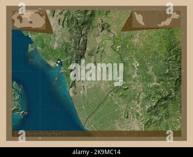 Perlis, state of Malaysia. Low resolution satellite map Stock Photo - Alamy