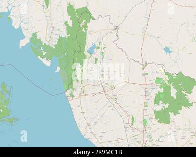 Perlis, state of Malaysia. Open Street Map. Locations and names of ...