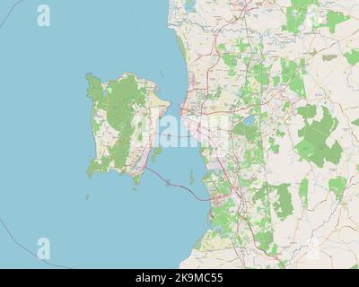 Pulau Pinang, state of Malaysia. Open Street Map. Locations of major ...