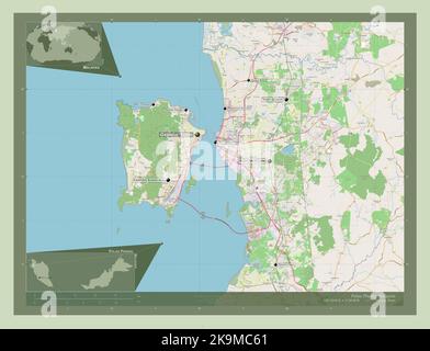 Pulau Pinang, state of Malaysia. Open Street Map Stock Photo - Alamy