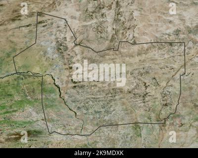 Gao, region of Mali. High resolution satellite map. Locations of major ...