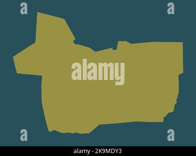 Gao, region of Mali. Solid color shape. Locations and names of major ...