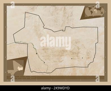 Gao, region of Mali. Low resolution satellite map Stock Photo - Alamy
