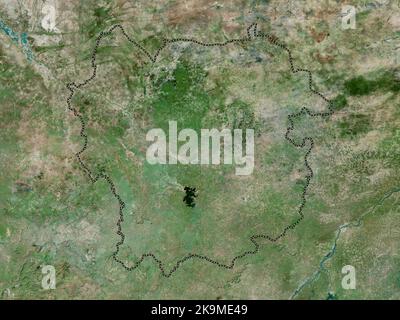 Kayes, region of Mali. High resolution satellite map. Locations and ...