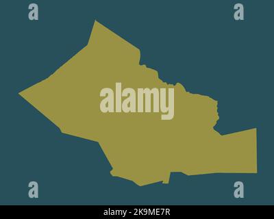 Kidal, region of Mali. Solid color shape. Locations and names of major ...
