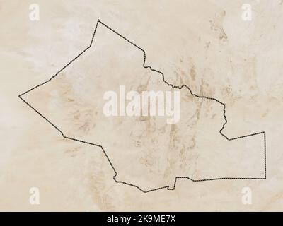 Kidal, region of Mali. Low resolution satellite map. Locations of major ...