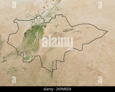 Mopti, region of Mali. Low resolution satellite map. Corner auxiliary ...