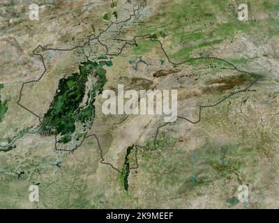 Mopti, region of Mali. High resolution satellite map. Locations and ...