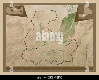 Segou, region of Mali. Low resolution satellite map Stock Photo - Alamy