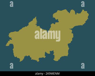 Sikasso, region of Mali. Solid color shape. Corner auxiliary location ...