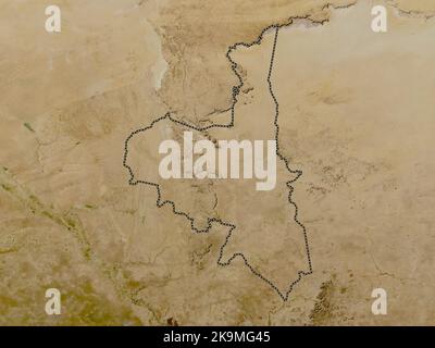 Assaba, region of Mauritania. Low resolution satellite map. Locations ...