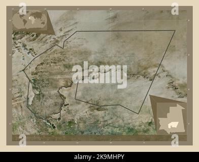 Tagant, region of Mauritania. High resolution satellite map Stock Photo ...