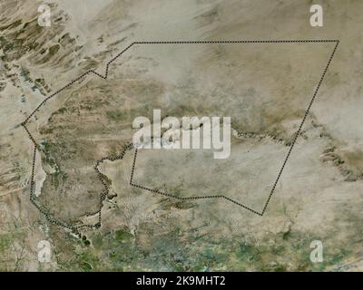 Tagant, region of Mauritania. High resolution satellite map. Locations ...