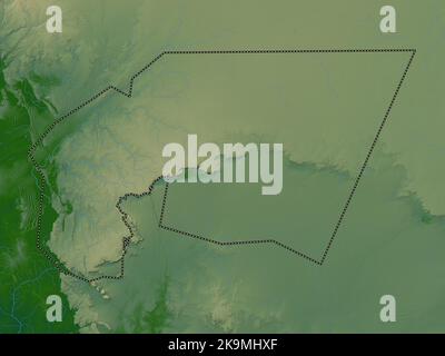 Tagant, region of Mauritania. Elevation map colored in wiki style with ...