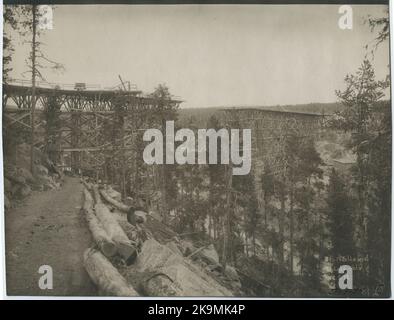 Railway bridge construction at Stora Lule River Stock Photo - Alamy
