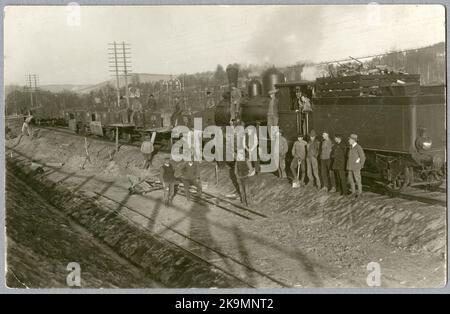 The State Railways, SJ KD2 454. First steam train on the line between ...