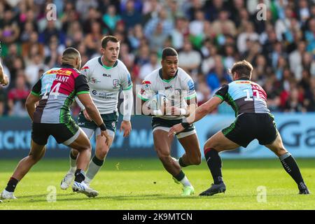 Harlequins' Joe Merchant during the Gallagher Premiership match at ...